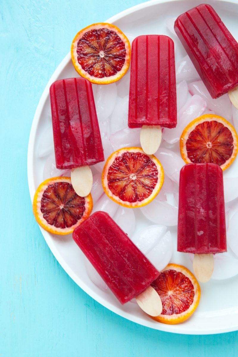 Blood Orange Vanilla Bean Popsicles - Everyday Annie