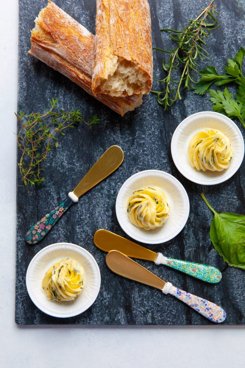 Garlic Herb Compound Herb Butter - Everyday Annie